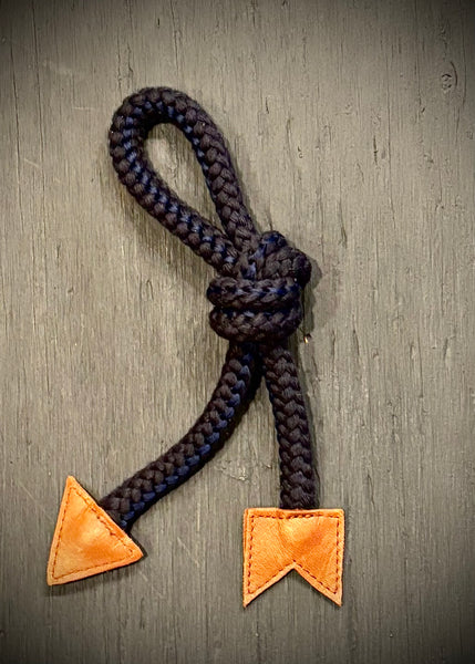 RTH ROPE ARROW CINCHER - BLACK & NAVY W/COGNAC